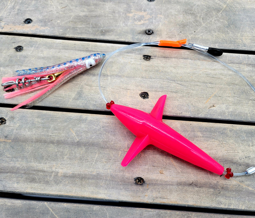 Lobo Lures Super Glow Add-a-Bird Daisy Chain Rig With Corkscrew Quick